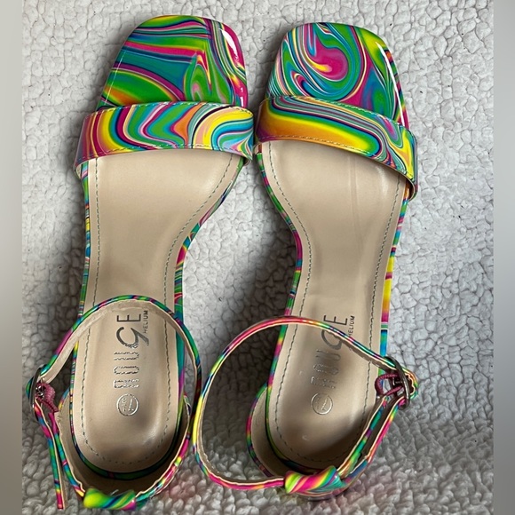 Rouge Helium | Shoes | Psychedelic Heels 7s Style Groovy Patterned ...
